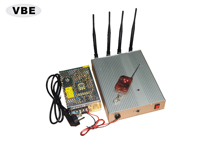 Desktop Type Wifi Signal Jammer , Mobile Phone Blocking Device DC 5V 8A ...
