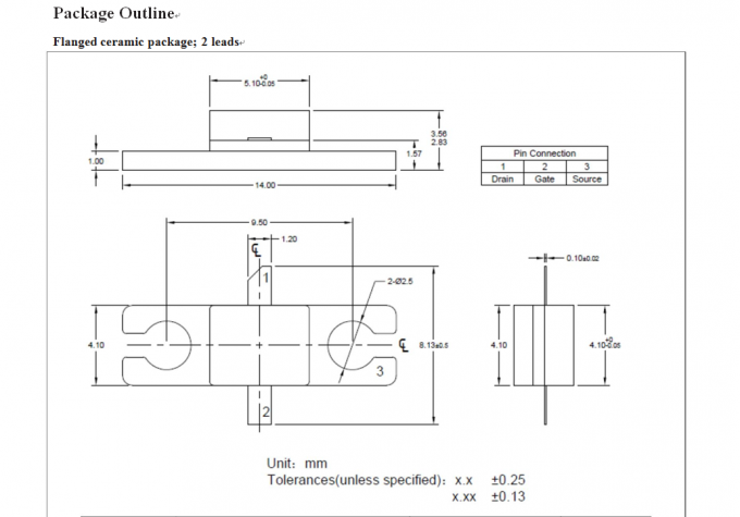 DC to 4GHz 60W RF Power Transistor Gallium Nitride 28V Wide-Band High Power GaN Transistors